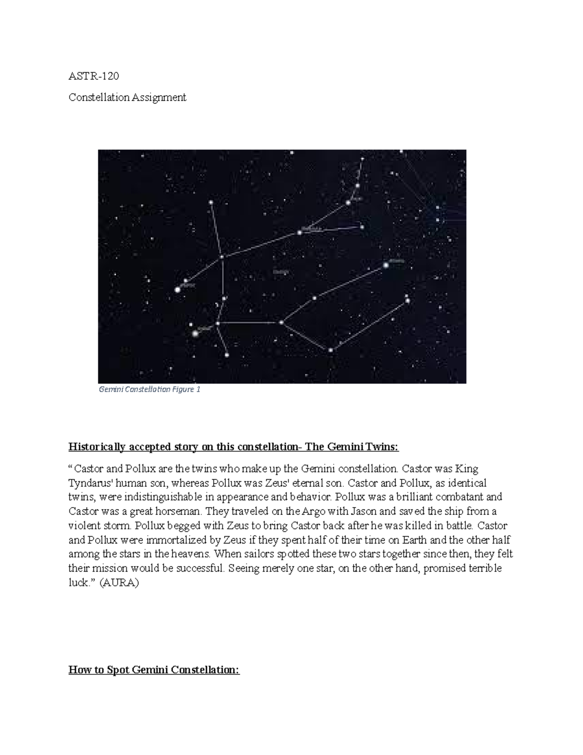 Constellation Assignment - ASTR- Constellation Assignment Historically ...