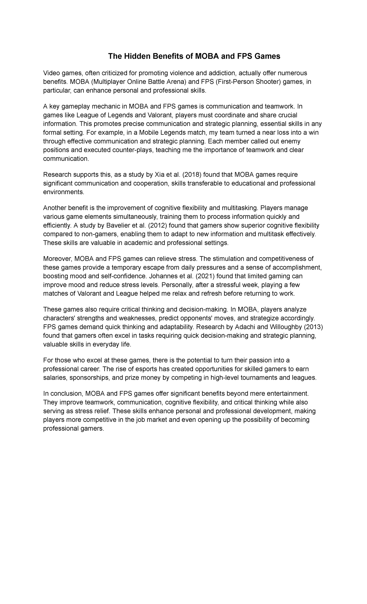 Benefits of MOBA and FPS Games - MOBA (Multiplayer Online Battle Arena ...