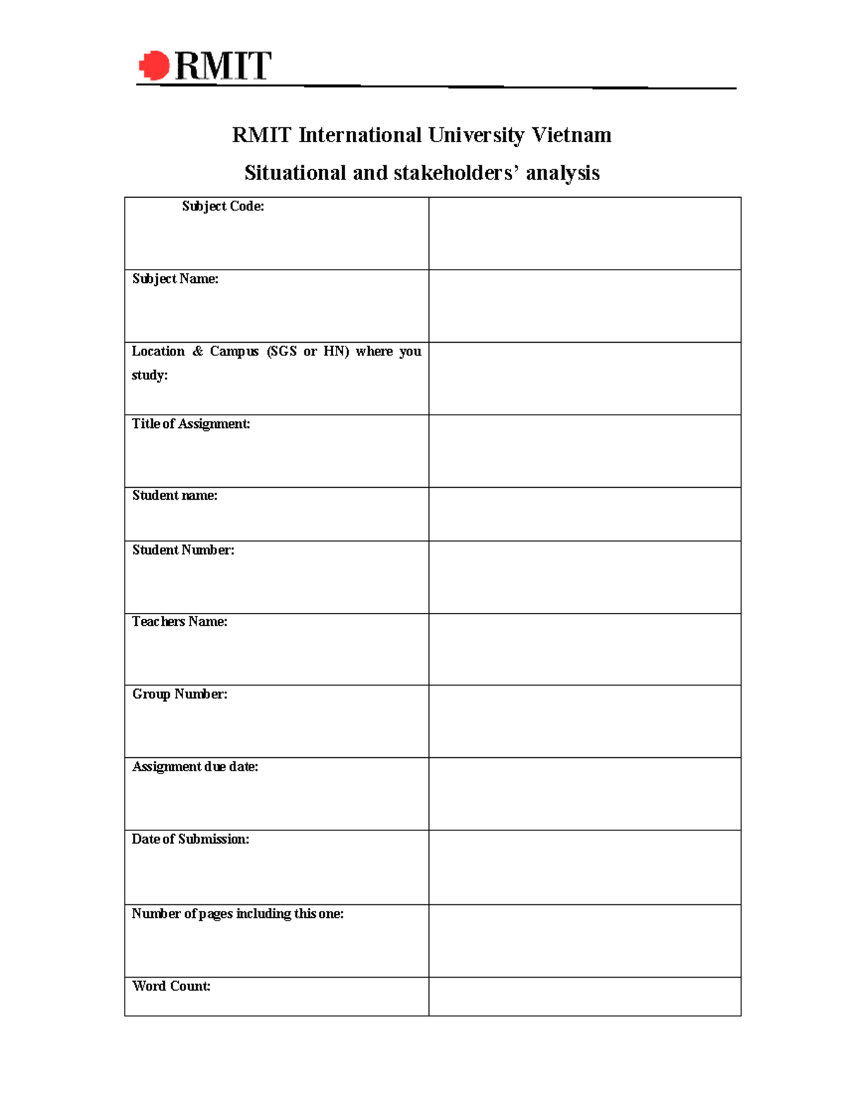 COMM2381 ASSIGNMENT 1 - RMIT International University Vietnam ...