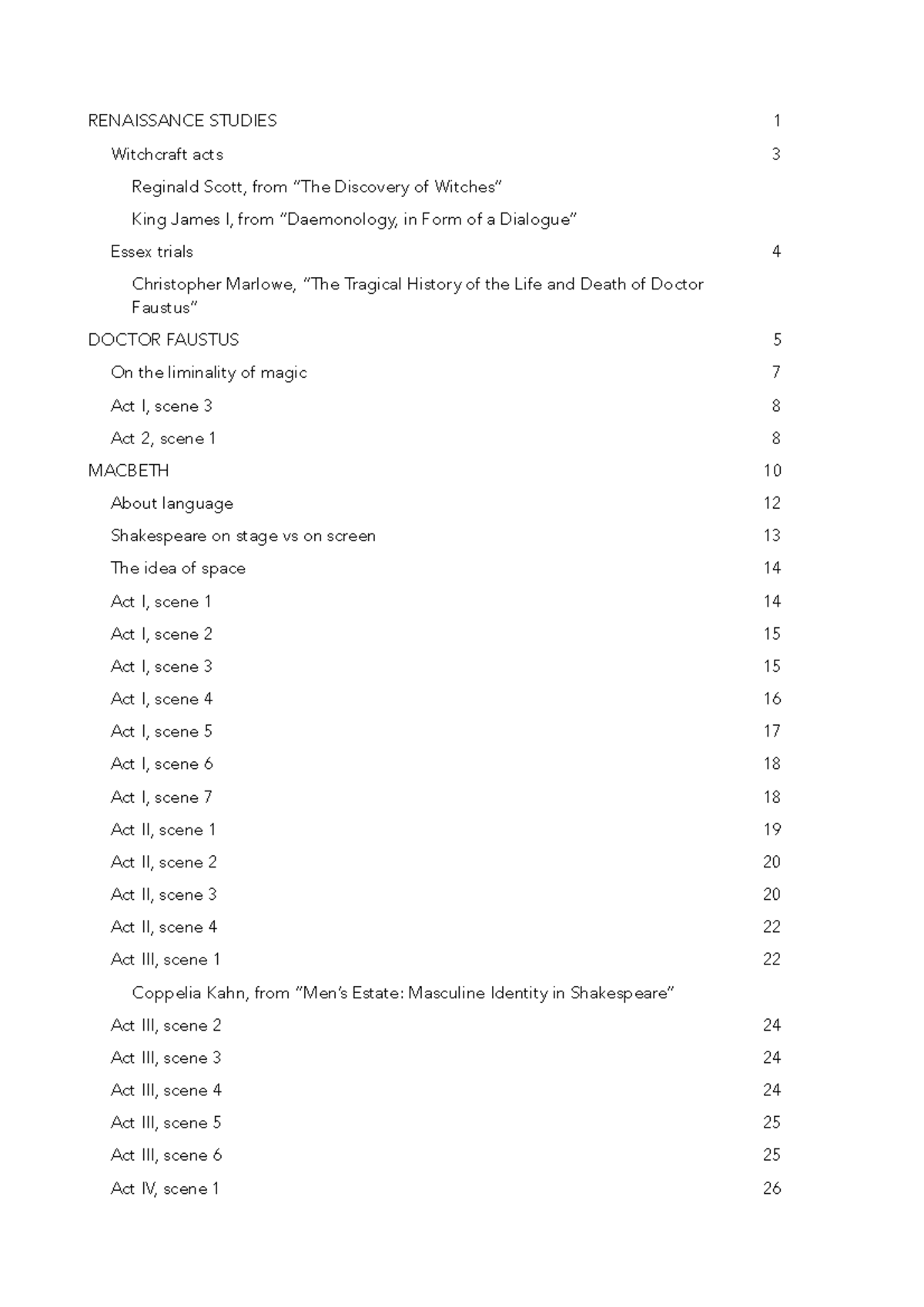 ENG LIT MOD 1 - WITCHCRAFT AND DRAMA. REPRESENTATIONS OF MAGIC ON THE ...