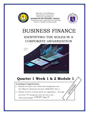 Business Finance Quarter 4 Module 1 - How to use this module? Before ...