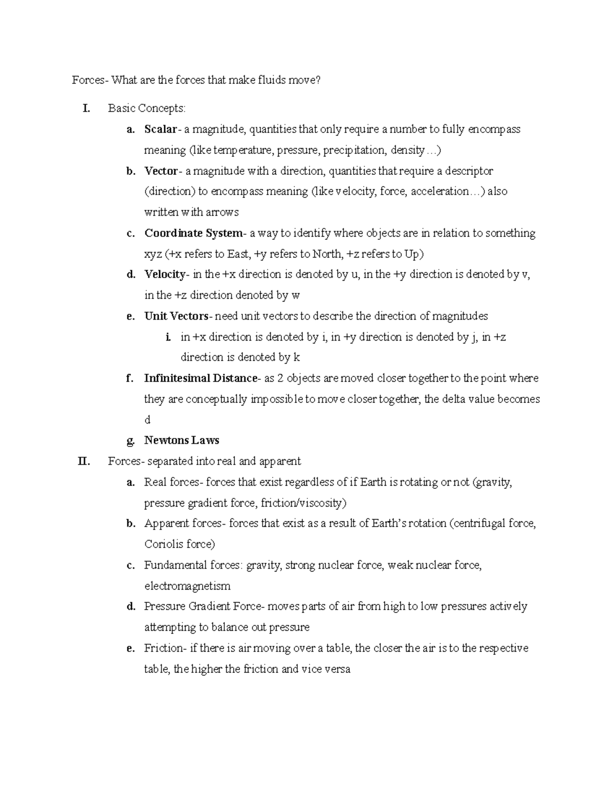 Forces Lecture ATOC 184 - Forces- What are the forces that make fluids ...