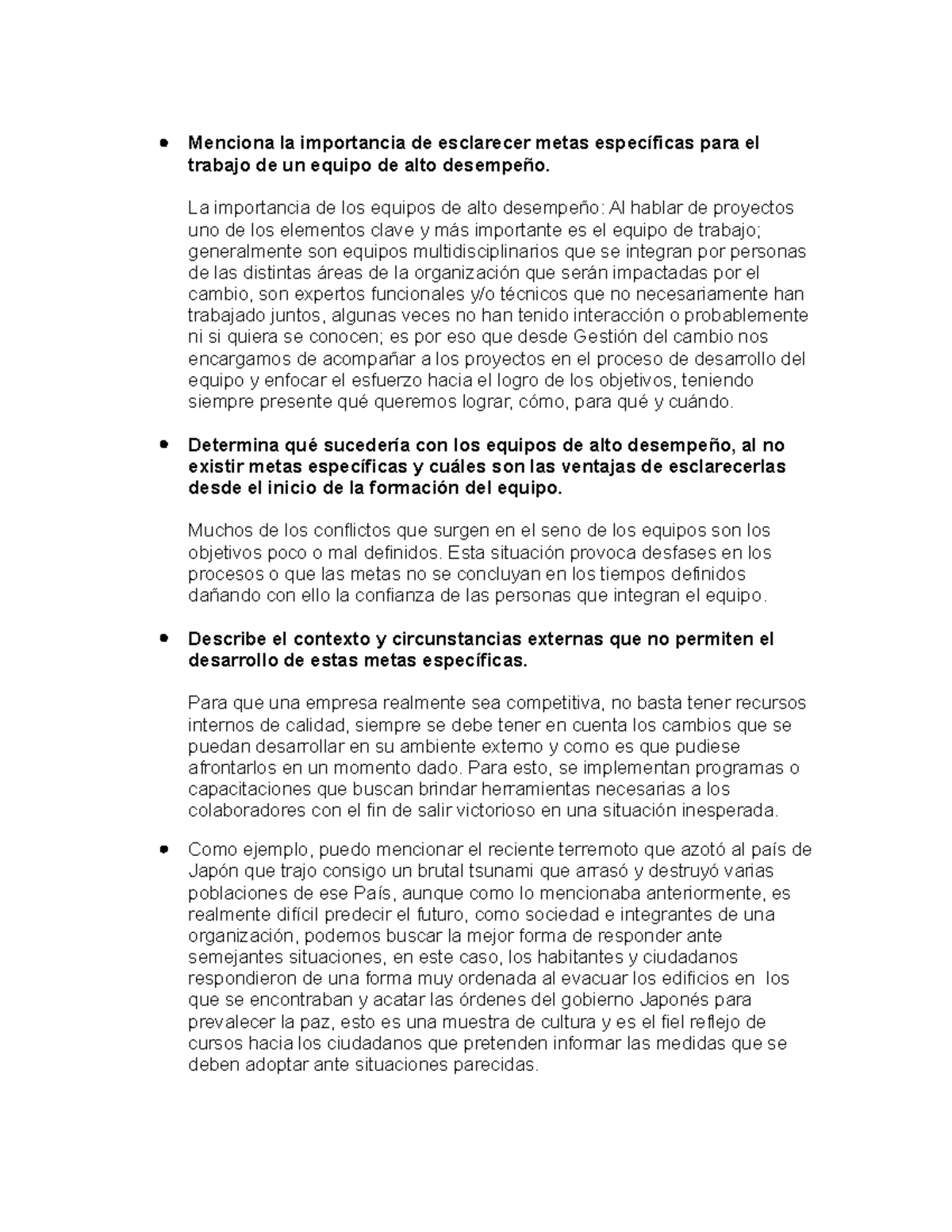 Tarea 6 - gaerhgerhregar - Menciona la importancia de esclarecer metas ...