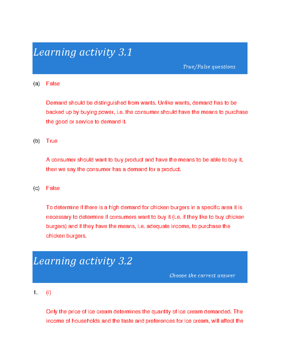 Learning unit 3 activity discussions practical materials and activity ...