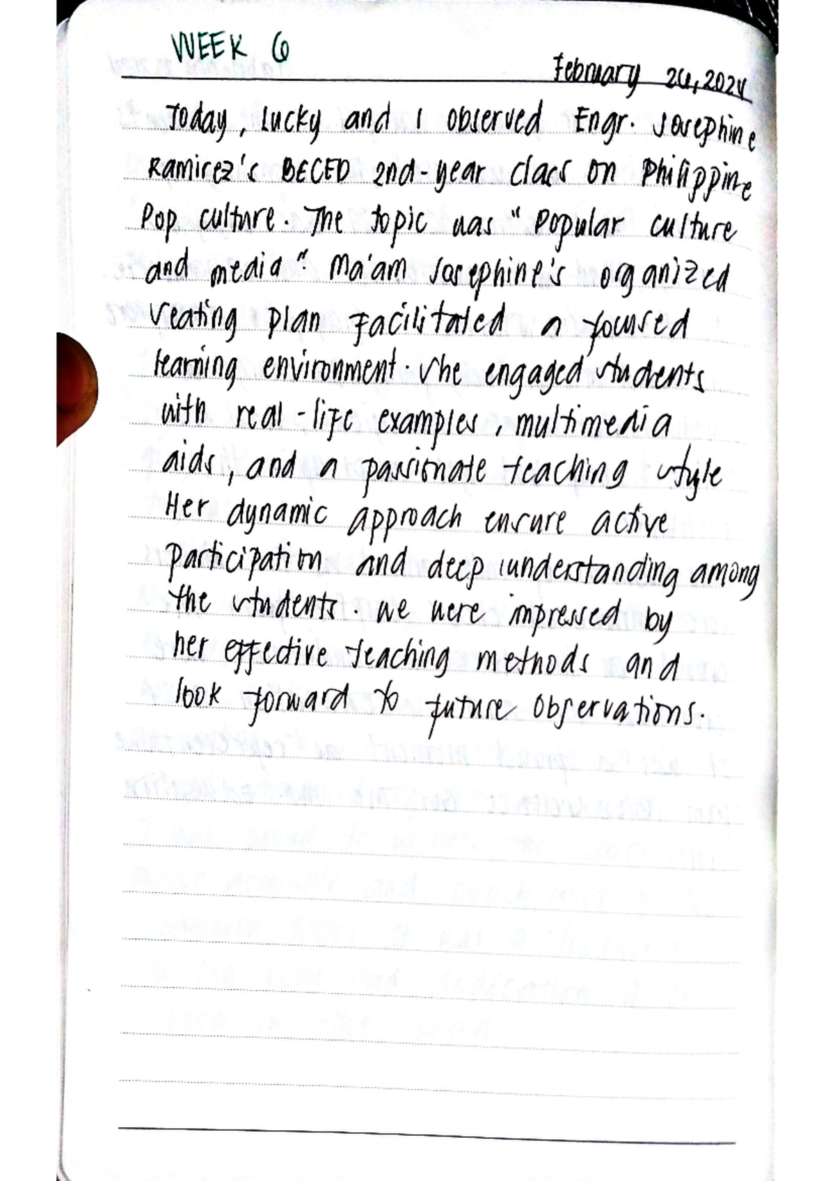 Cunanan DAY26-30 Field Journal - BSED Science - Studocu