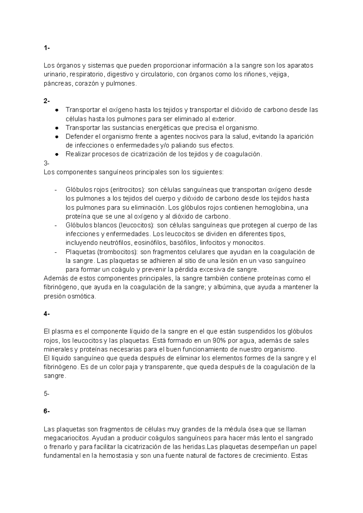 GMB t8 - Ejercicios gmb tema8 - 1- Los órganos y sistemas que pueden proporcionar información a ...