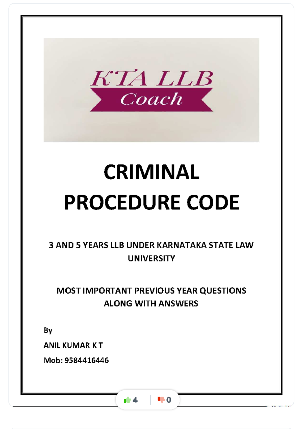 Criminal procedure code kslu notes grand final Compress CRIMINAL
