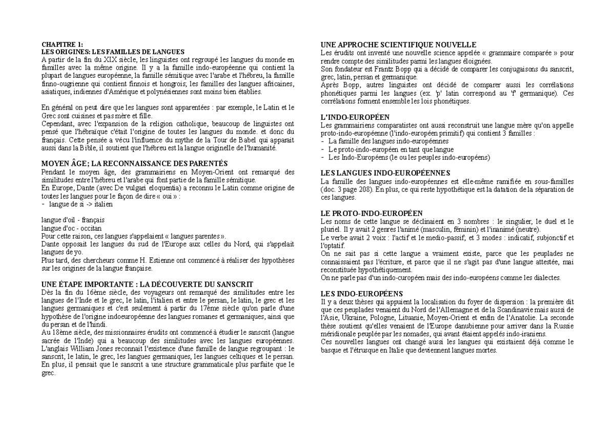 Histoire francaise - riassunto completo - CHAPITRE 1: LES ORIGINES: LES ...