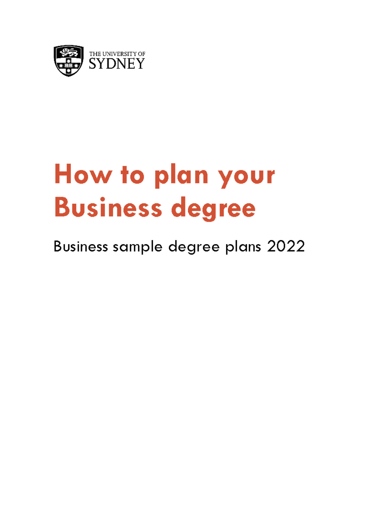 Sample-degree-plan-business - How to plan your Business degree Business ...