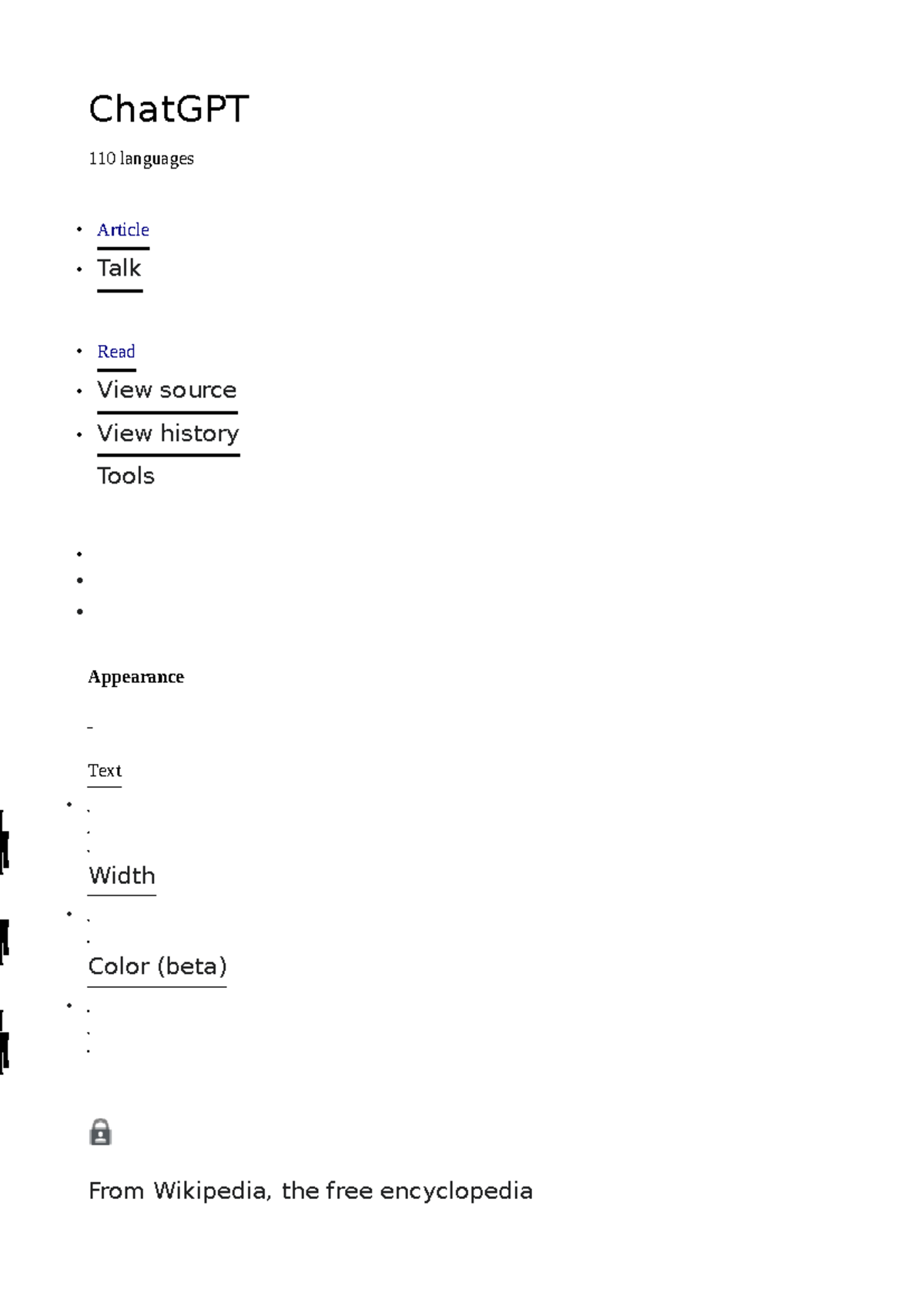 Chat gpt - Chat gpt en ingles - ChatGPT 110 languages • Article • Talk ...