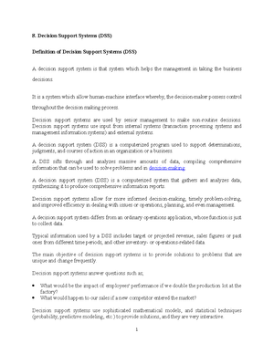 9. Executive Support Systems (ESS) - 9. Executive Support Systems (ESS ...