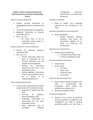 Module 1.1 Financial Statements Part 1 (Notes) - Chapter 1: Financial ...