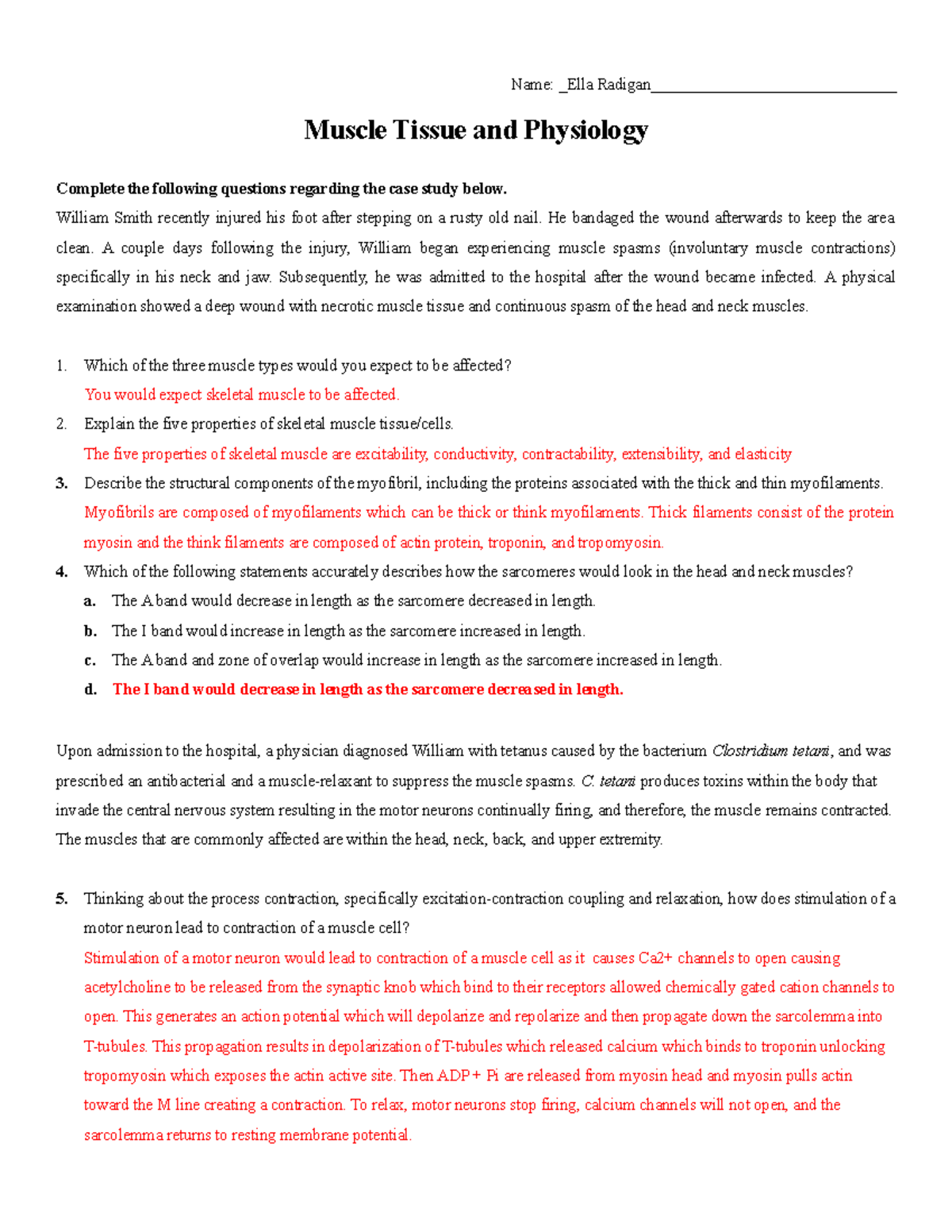 Anatomy and Physiology 101 Off Lab Assignment 5 Fall 2022 - Name: Ella ...