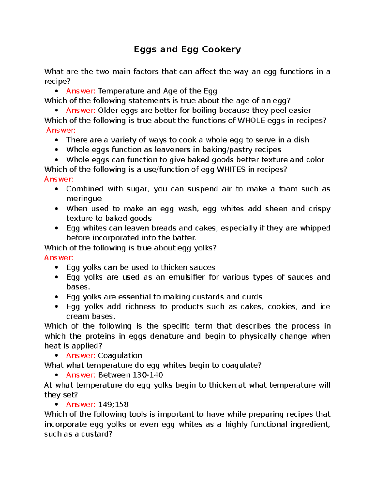 Eggs and Egg Cookery - Reviewer and Practice Materials in Kitchen ...