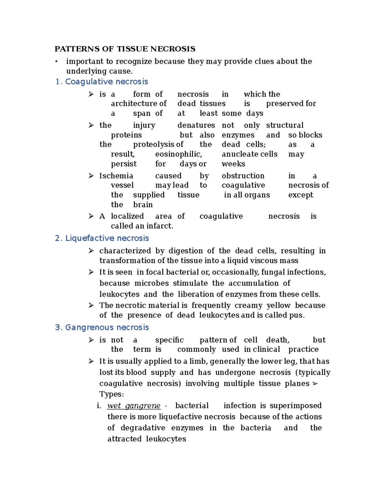 Patterns OF Tissue Necrosis - PATTERNS OF TISSUE NECROSIS • important ...