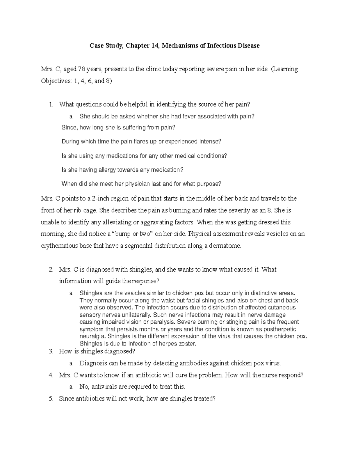 BIO 275 CH 14 CASE Study - Case Study, Chapter 14, Mechanisms of ...