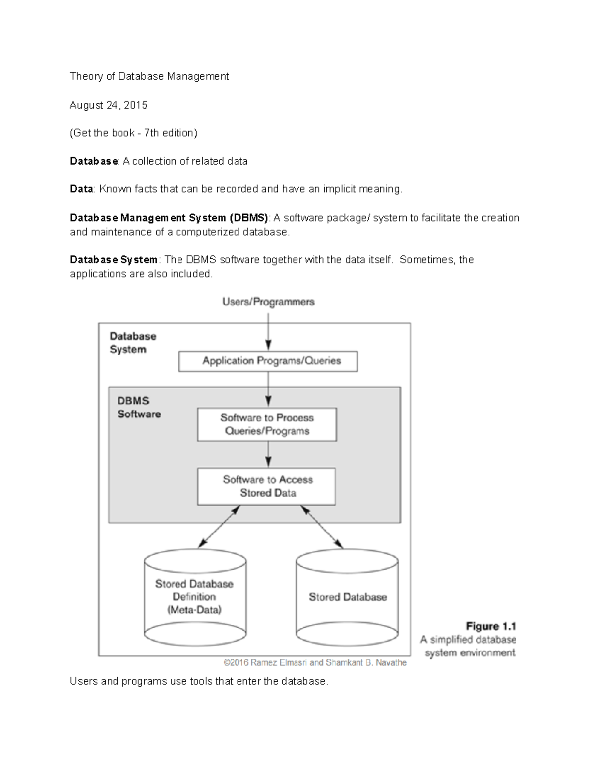 Theory of Database Management 8 24 - Theory of Database Management ...