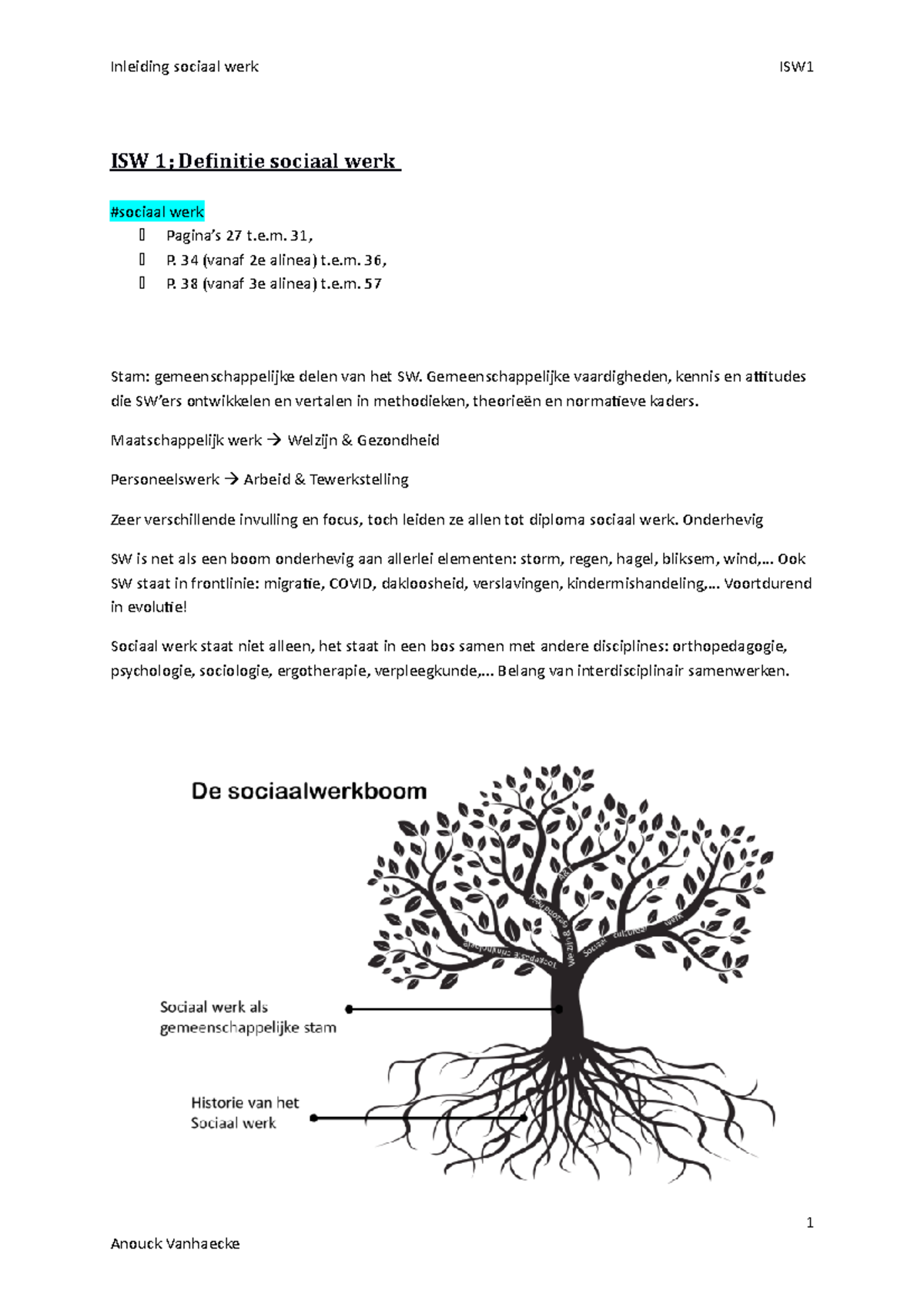 Inleiding sociaal werk 1 Definitie sociaal werk - Sociaal labo 1 ...