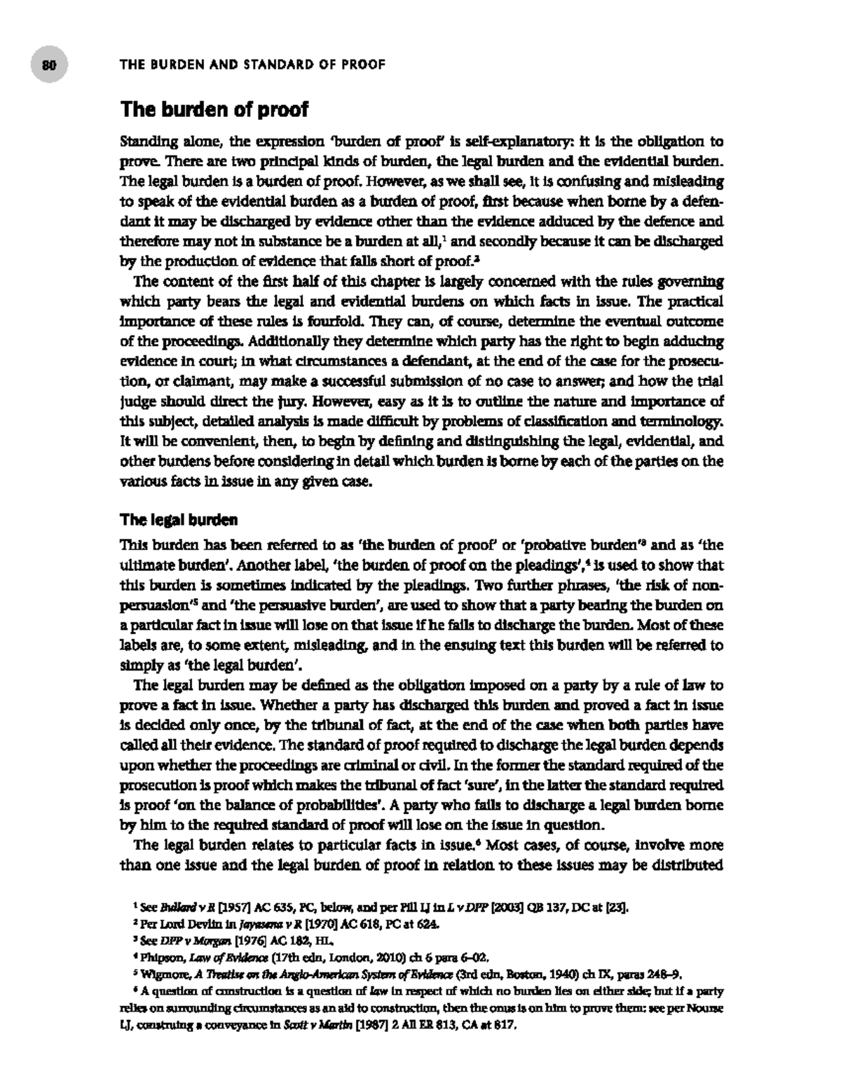 Burden and Standard of Proof 1 - Law of Evidence - Studocu