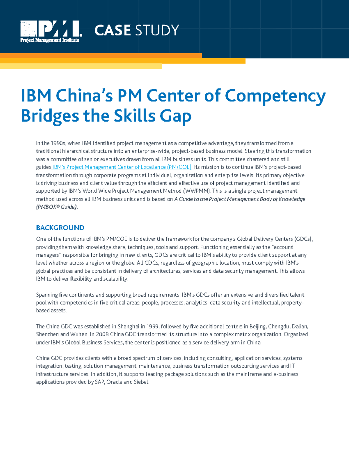 Ibm chn - IBM China’s PM Center of Competency Bridges the Skills Gap In ...