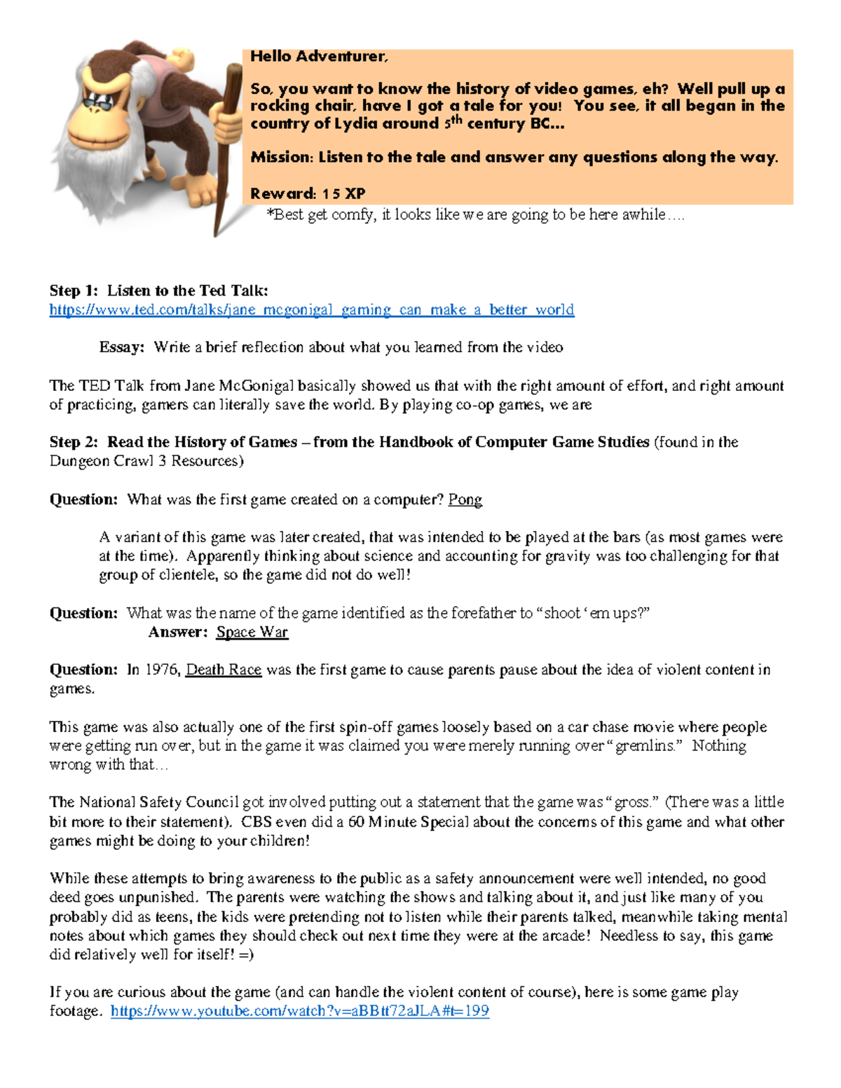 Dungeon Crawl 3 - Hello Adventurer, So, you want to know the history of ...