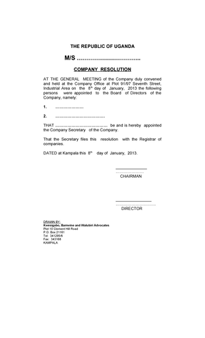 Injunction summons - good - THE REPUBLIC OF UGANDA IN THE CHIEF ...