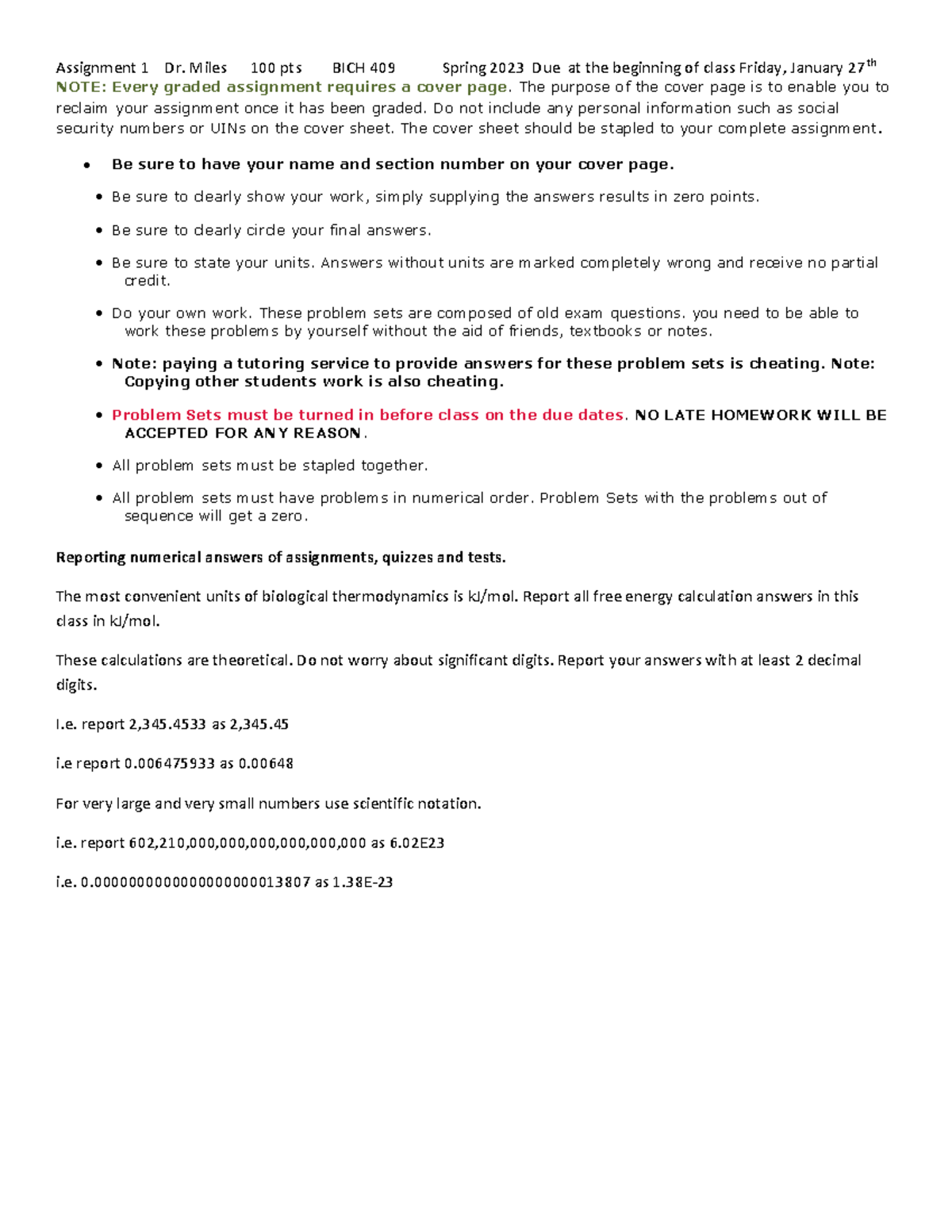 Homework Assignment - NOTE: Every graded assignment requires a cover ...