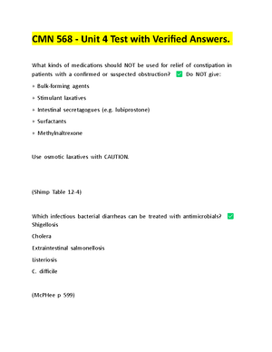 CMN 568- Unit 6 Test with Verified Answers. - CMN_- 568 - _-Unit_- 6 ...