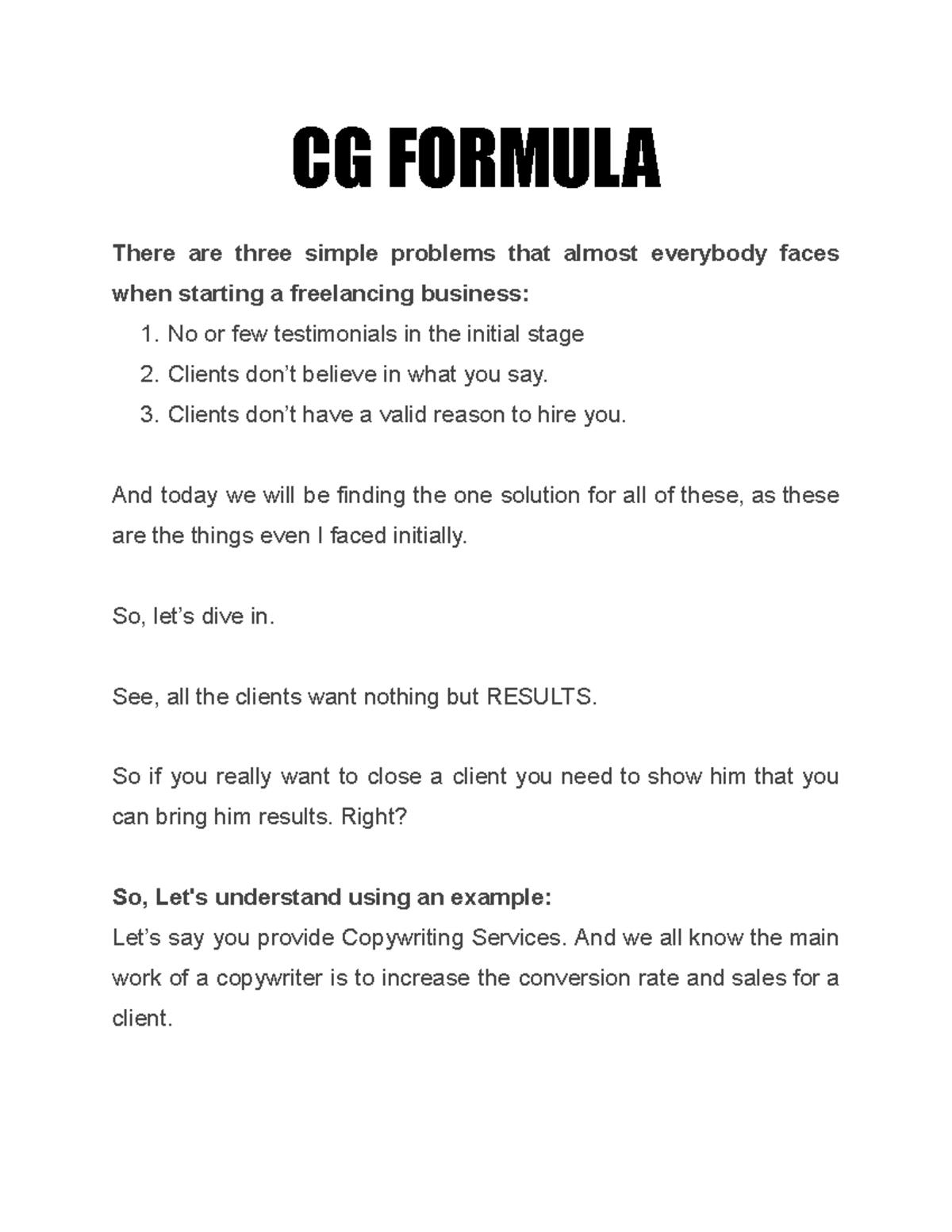 CG Formula Revealed P2f7h Csh7B CG Formula - CG FORMULA There are three ...