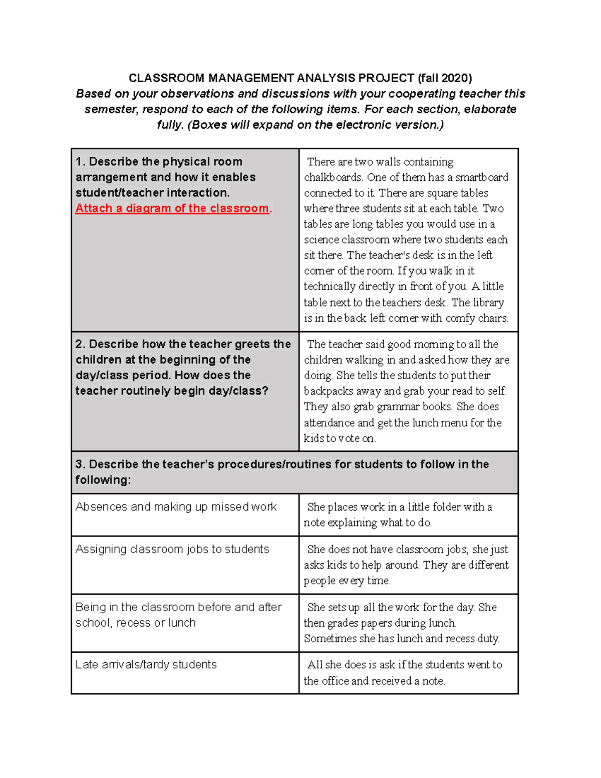 Classroom Management Analysis Project (fall 2020) - CLASSROOM ...