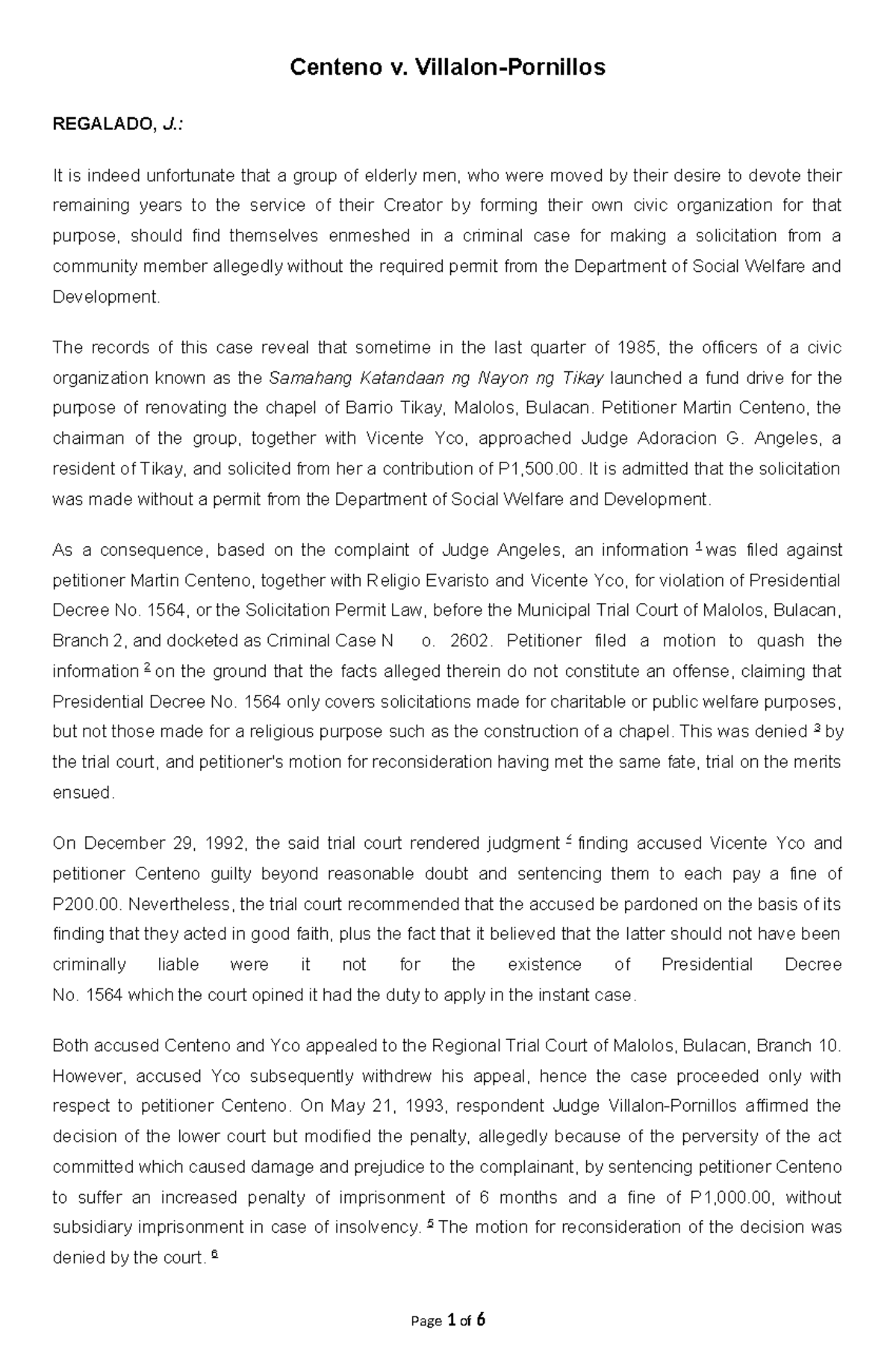 A Centeno v. Villalon-Pornillos - Centeno v. Villalon-Pornillos ...