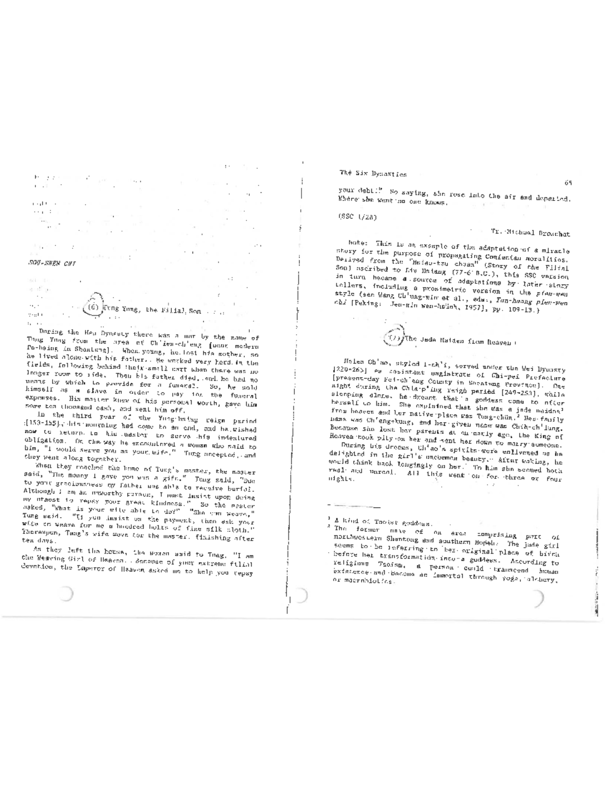 Cmlt0101 selections from zhiguai from six dynasties n tang - CMLT 0101B - Studocu