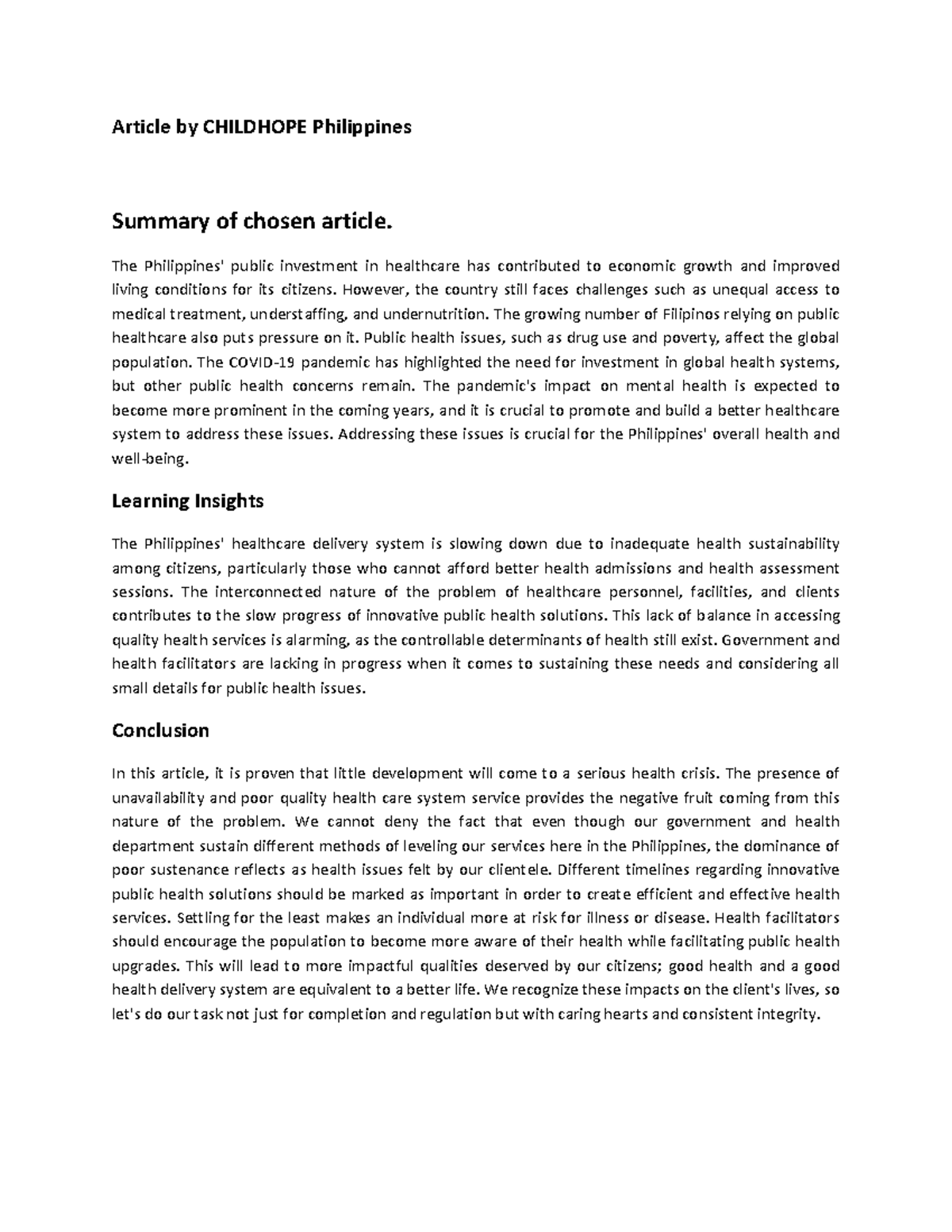 Artikulo 2 - CHN THEORY, COMMUNITY PROBLEM - Article by CHILDHOPE ...