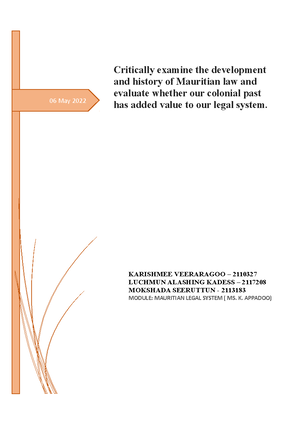 Criminal Procedure ACT, Cap 169 - Revised Laws of Mauritius C59 – 1 ...