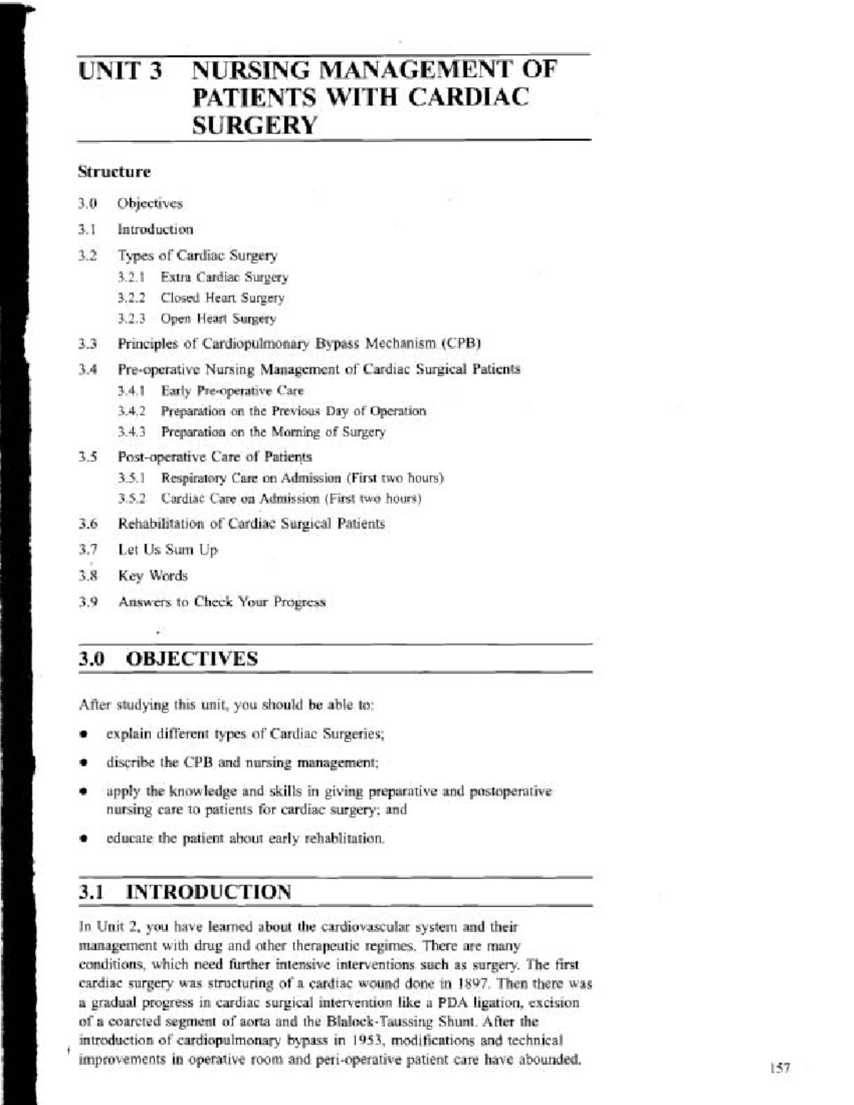 Managment cardiac surgery - UNIT 3 NURSING MANAGEMENT OF PATIENTS WITH ...