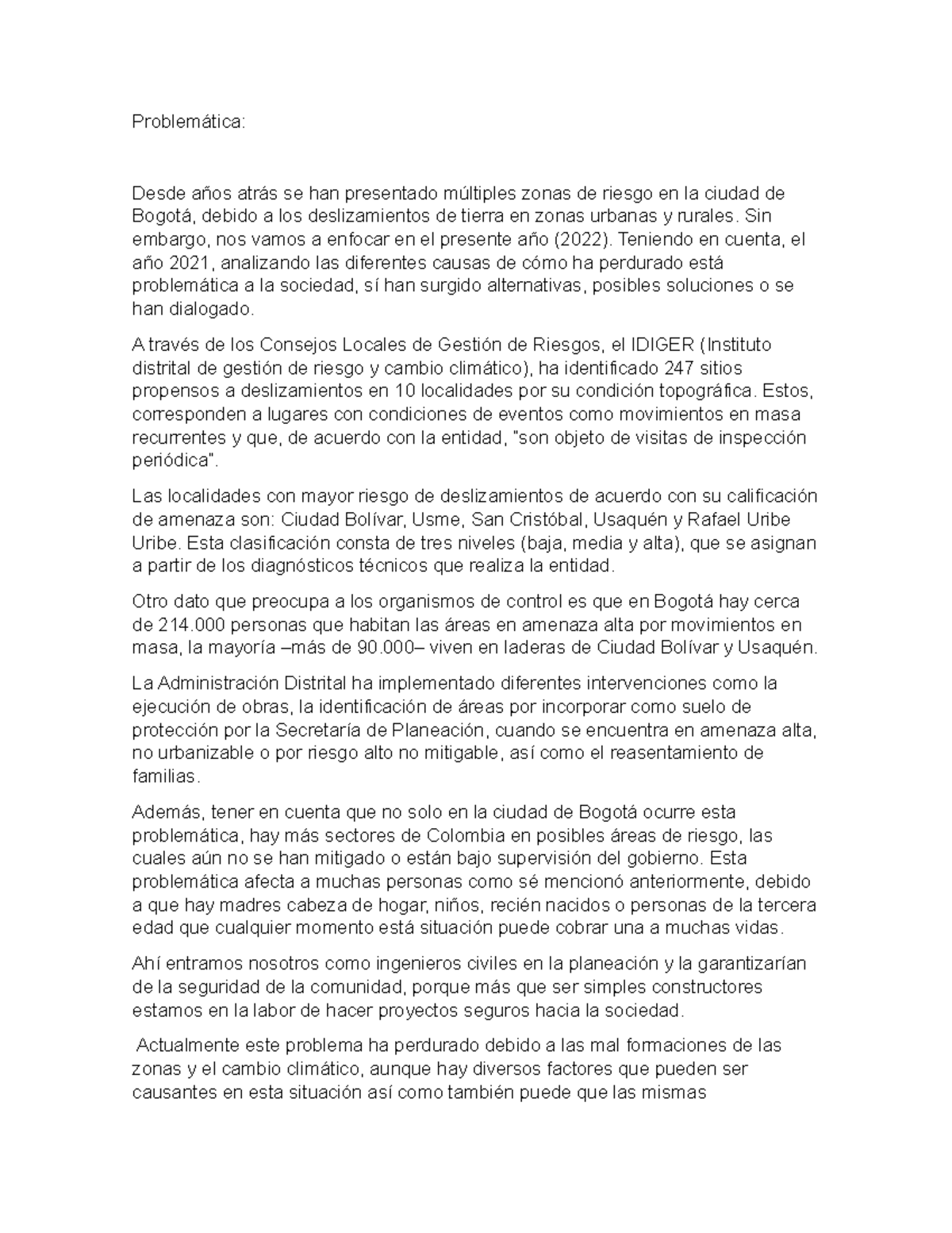 Problemática Problemática Problemática Problemática Problemática ...