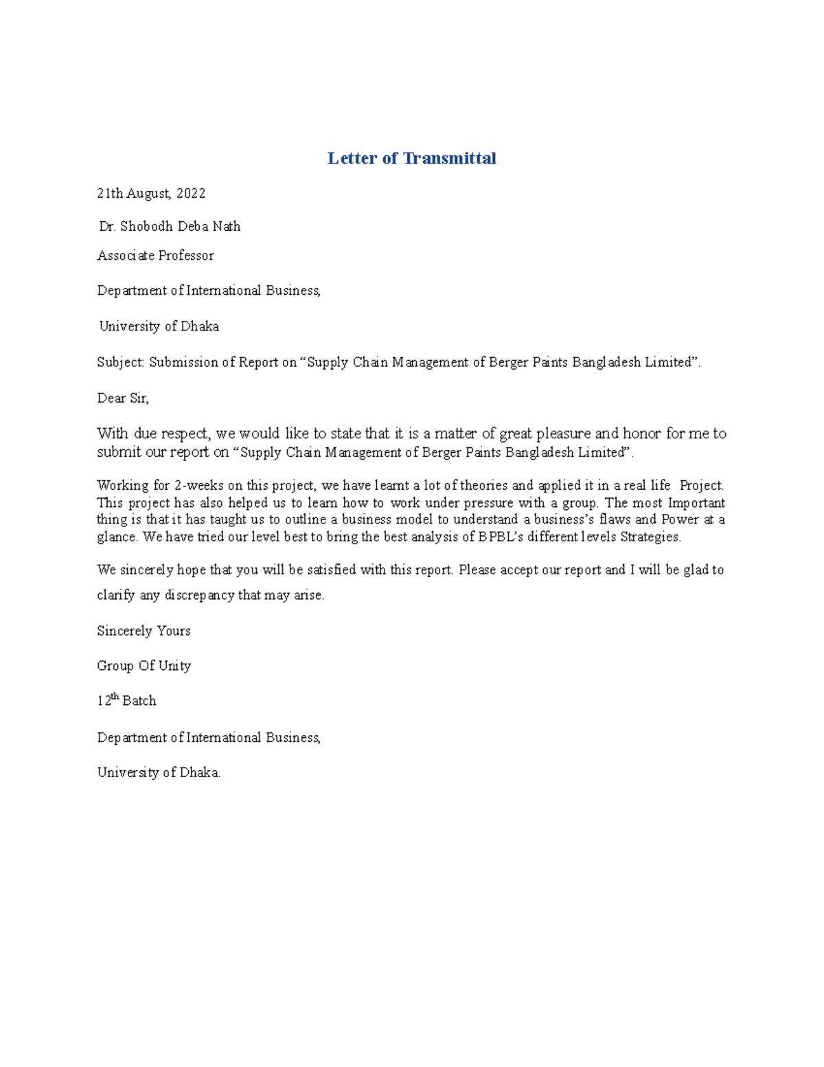 Untitled document (18) - Letter of Transmittal 21th August, 2022 Dr ...