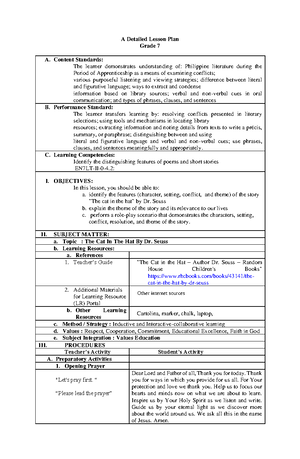 Detailed Lesson PLAN Phase 3 - DETAILED LESSON PLAN IN APPROACHES TO ...