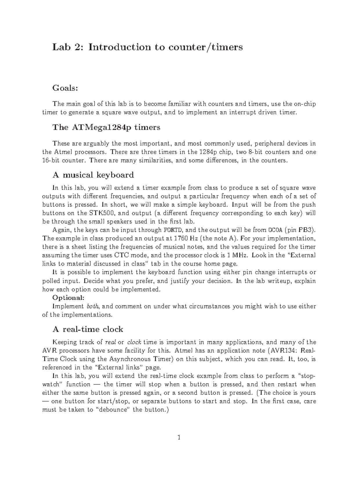 Introduction to Microprocessors - Assignments - lab2 - Lab 2 ...
