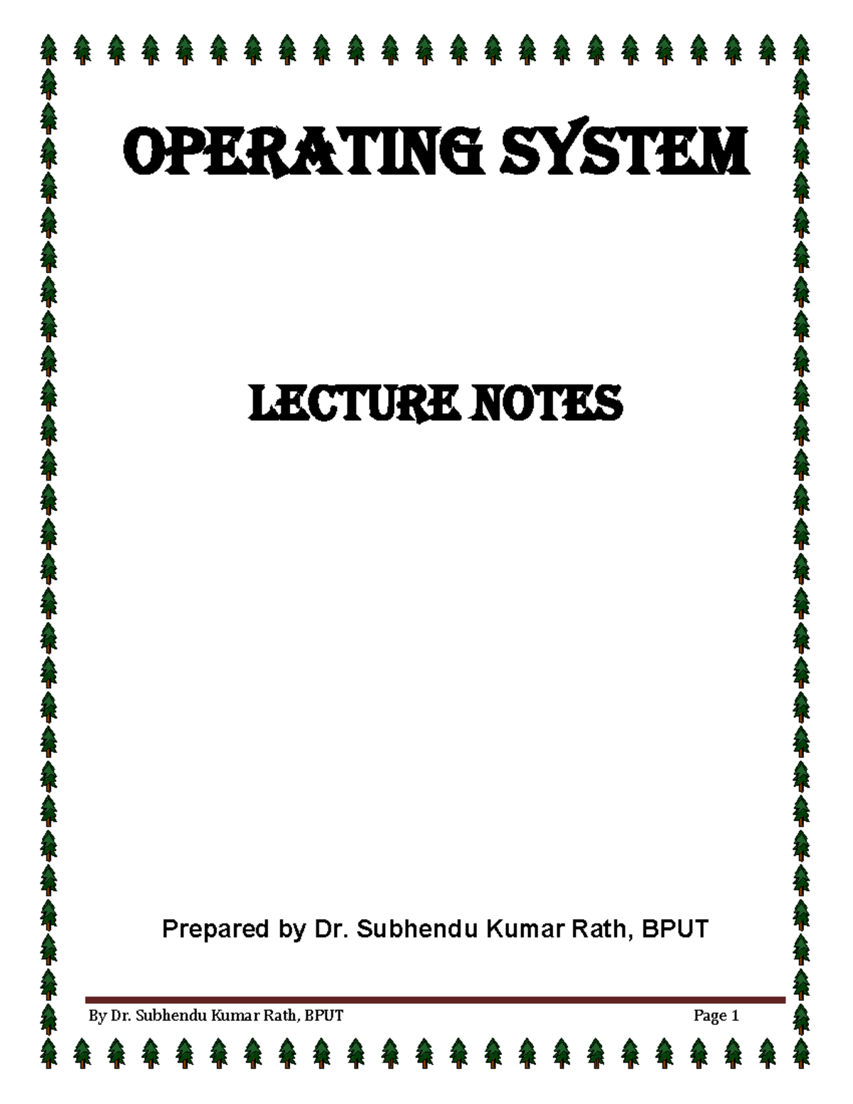 OS Notes - Helpful for Interview - Prepared by Dr. Subhendu Kumar Rath ...