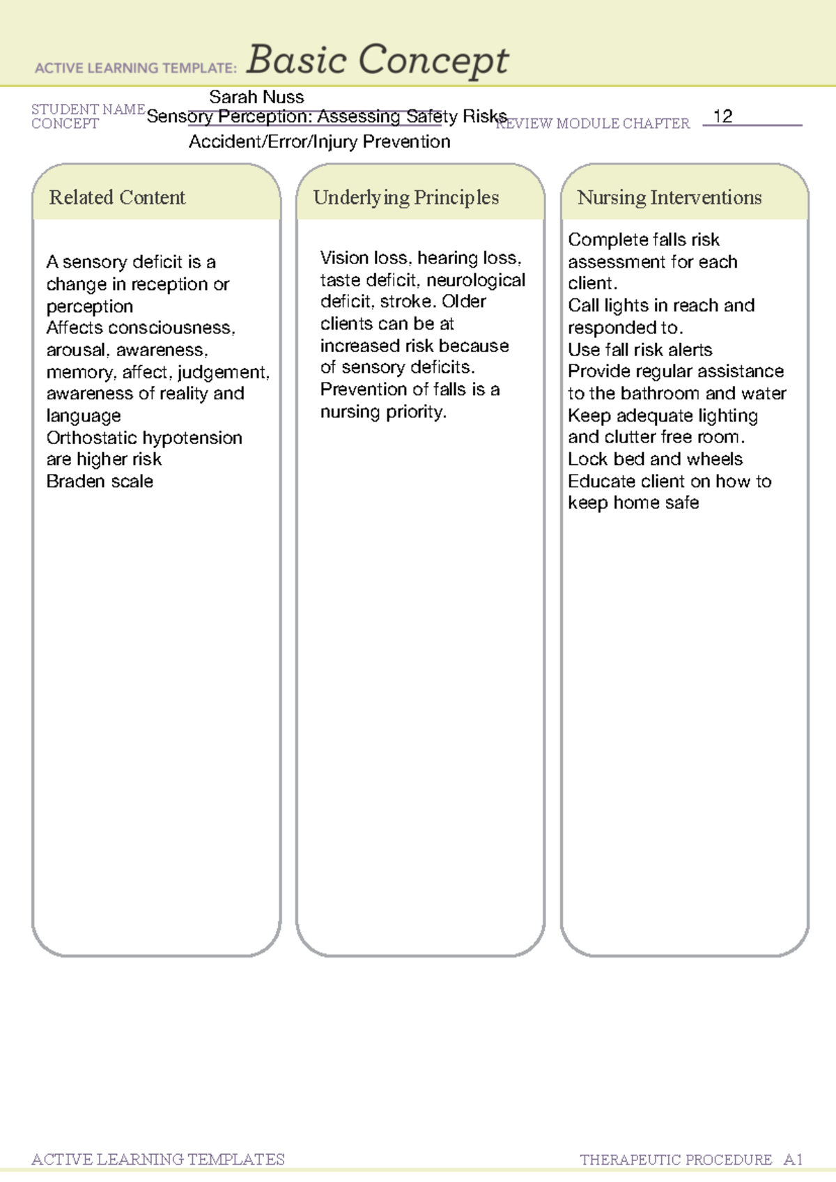 Basic Concept form - Remediation - STUDENT NAME CONCEPT REVIEW MODULE CHAPTER Related Content ...