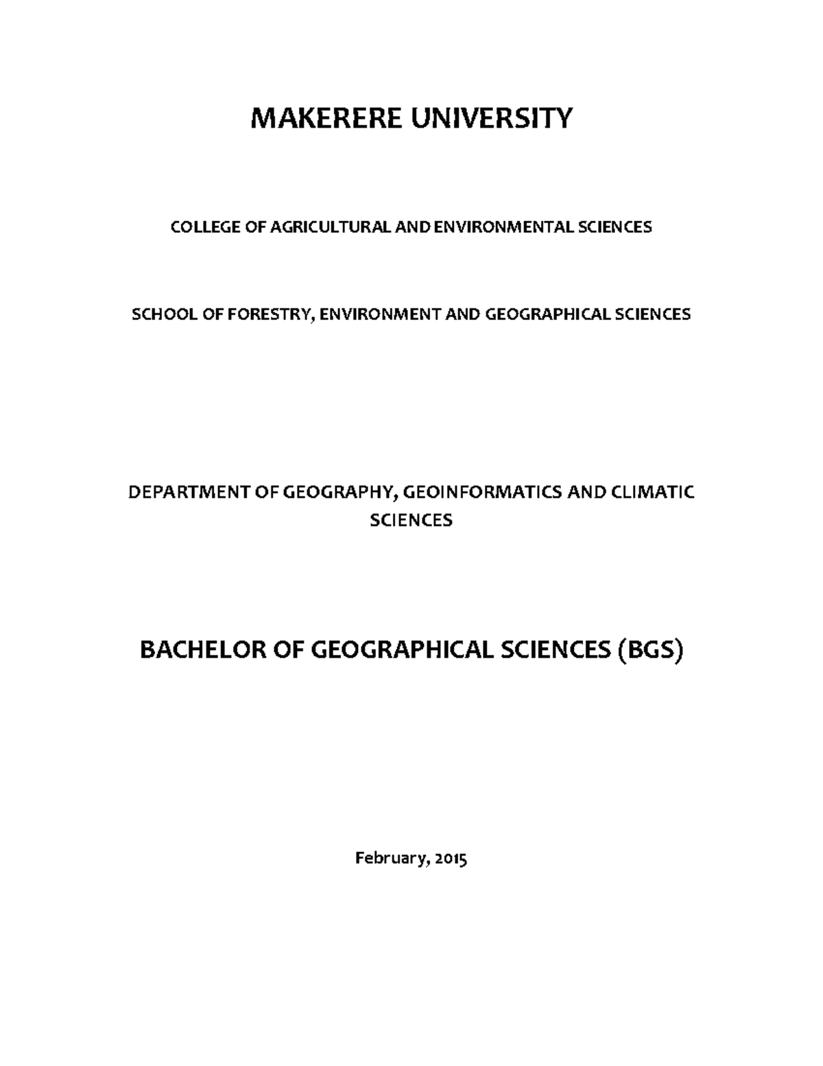 BGS programme - talks about the Bgs program at Makerere - MAKERERE ...