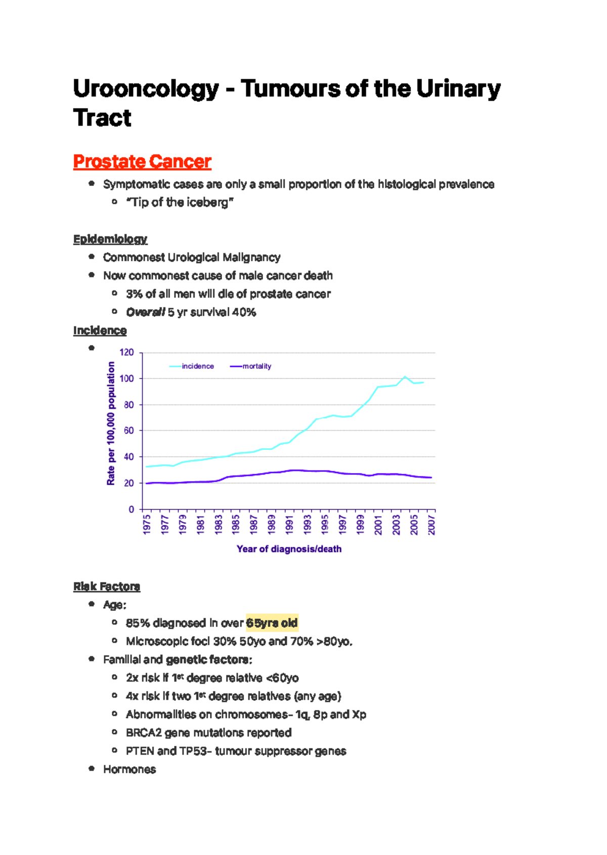 Uro-oncology - Tumours of the Urinary Tract - U ro o n c o l o g y - Tu ...