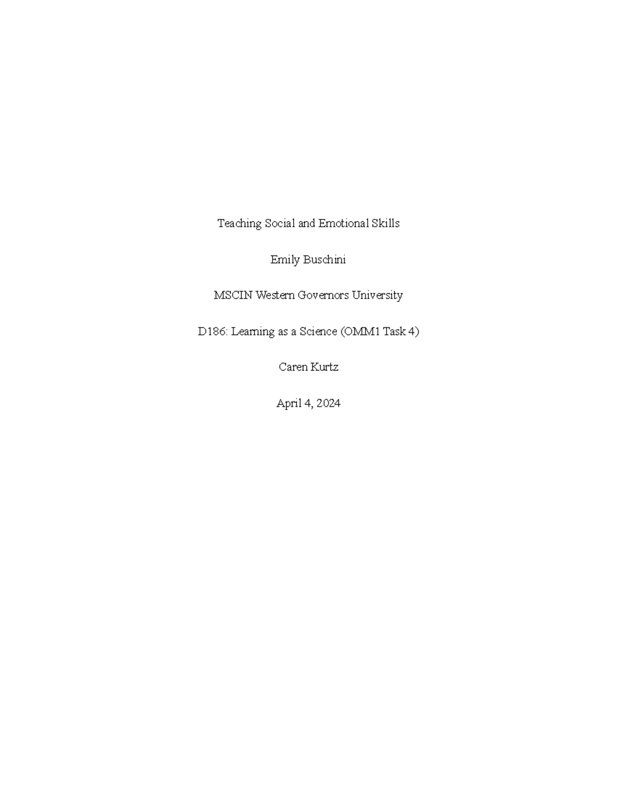 Teaching Social and Emotional Skills - It is a foundation for their ...