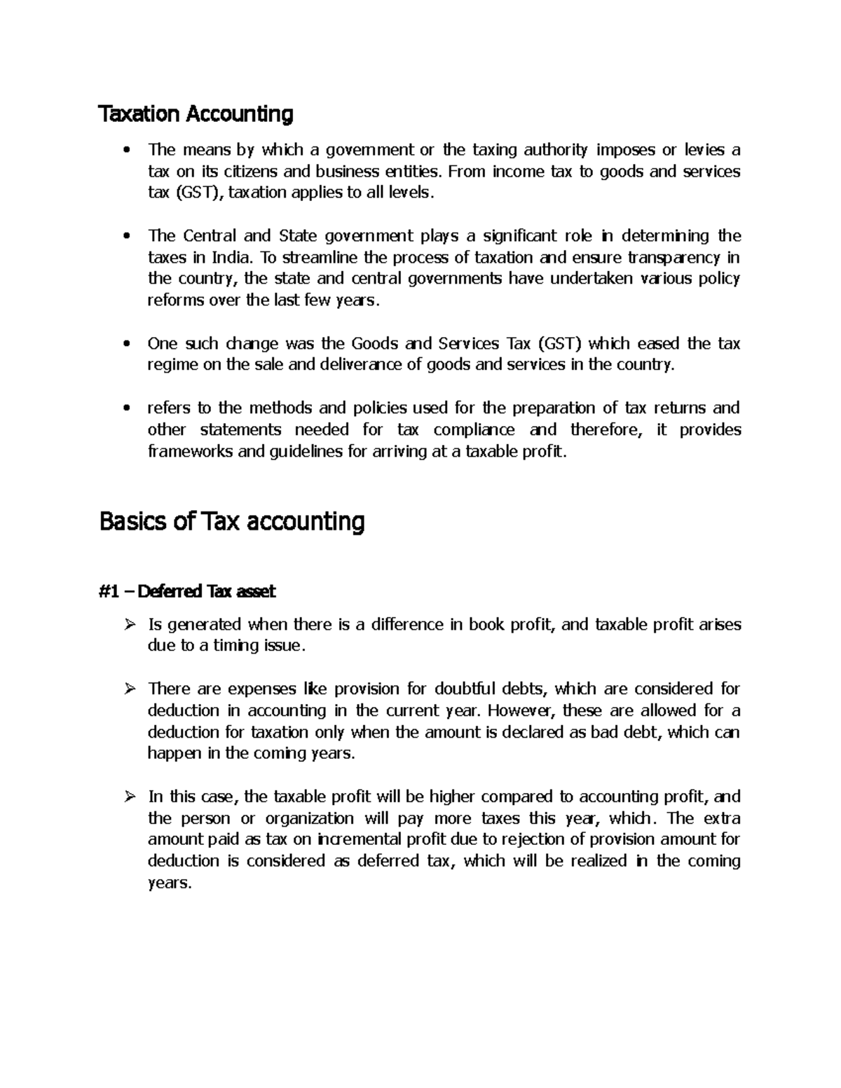 Basics of Tax accounting- Advantages and Disadvantages - Taxation ...