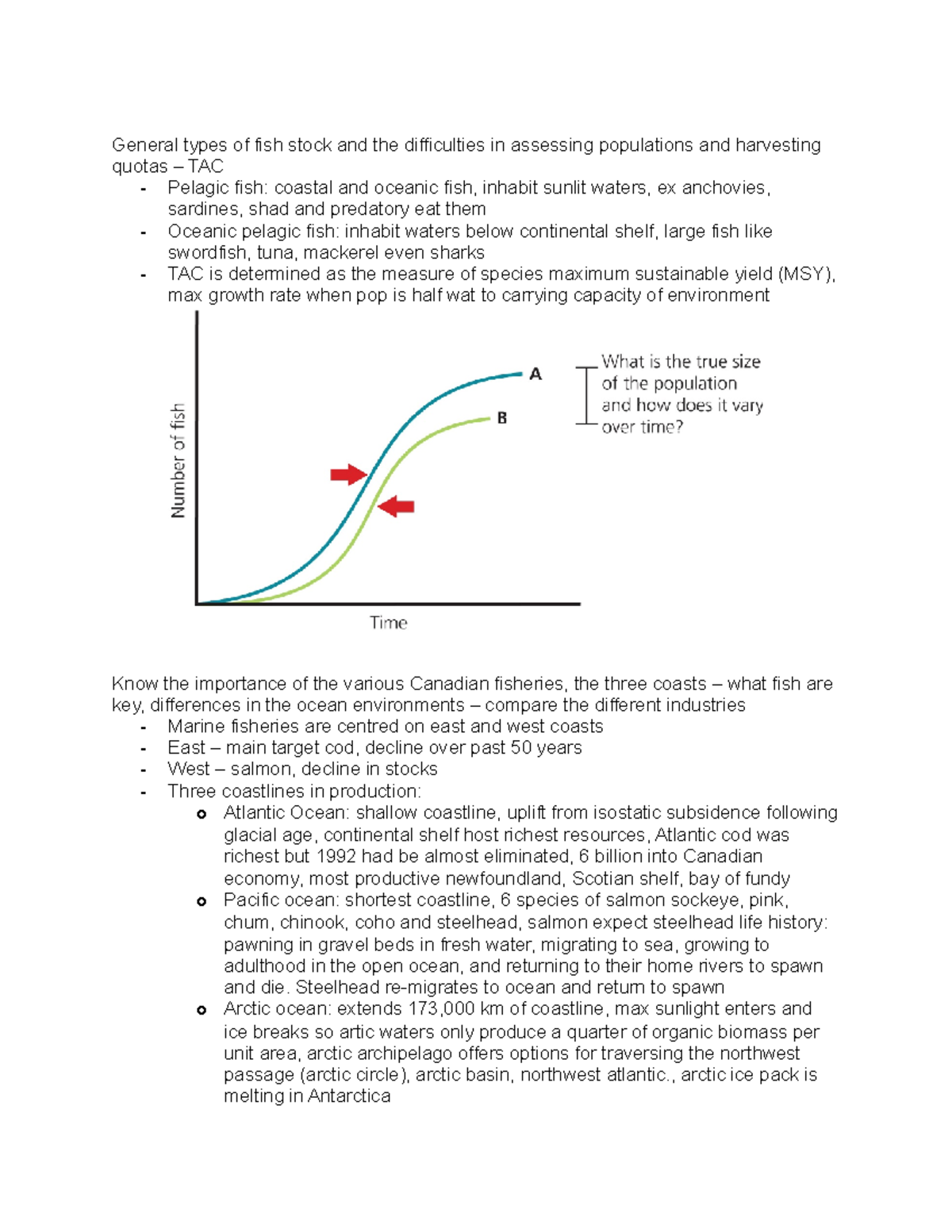 General types of fish stock and the difficulties in assessing ...