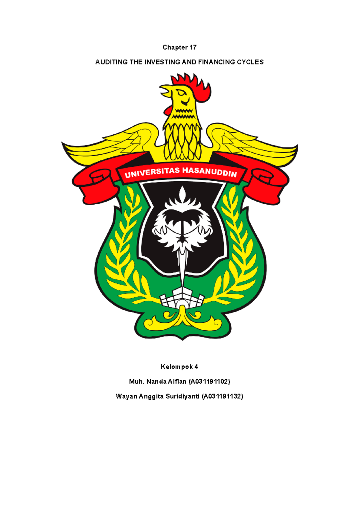 RMK Audit Ch.17 (Kelompok 4) - Legal Audit dan Legal Opinion - UNHAS ...