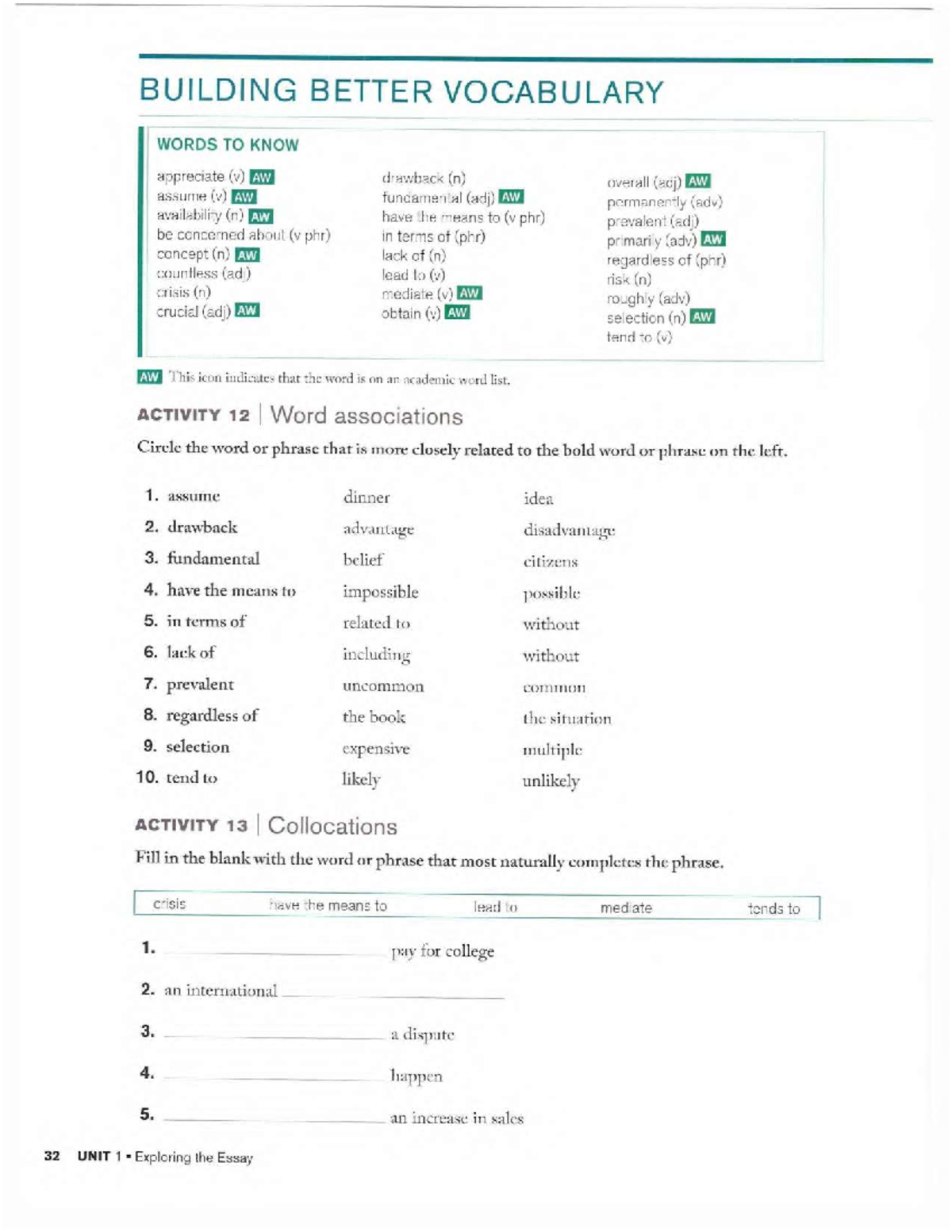 W4 Elearning Unit1 - dgd - BUILDING BETTER VOCABULARY WORDS TO KNOW ...