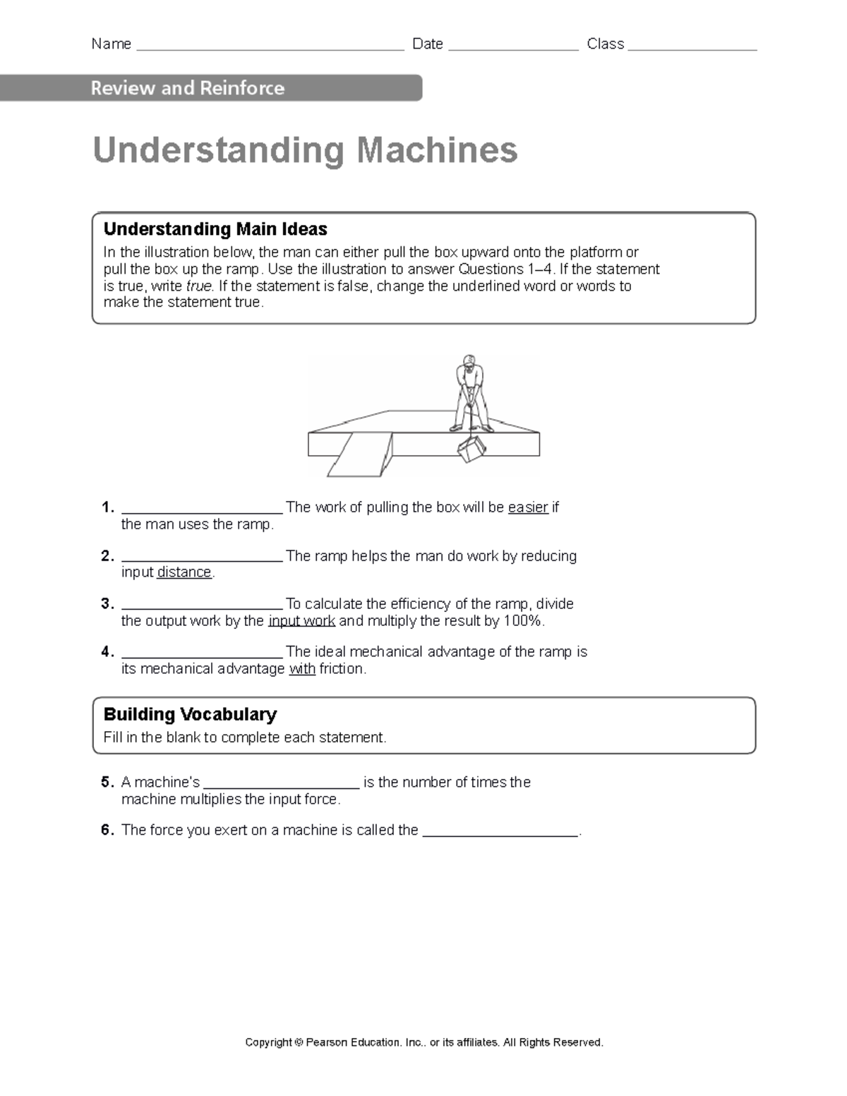 3.2 Review and Reinforce machines - Name Date Class Understanding ...