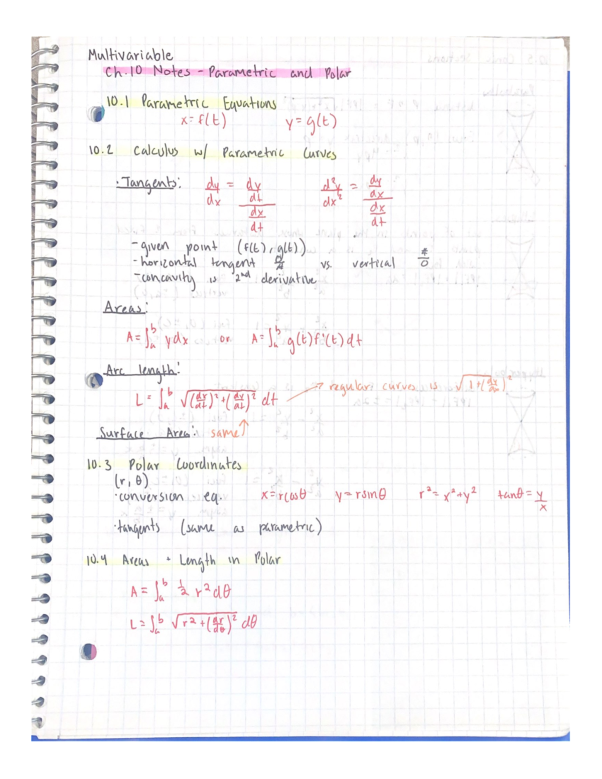 Multivariable Chapter 10 - MATH 53 - Studocu